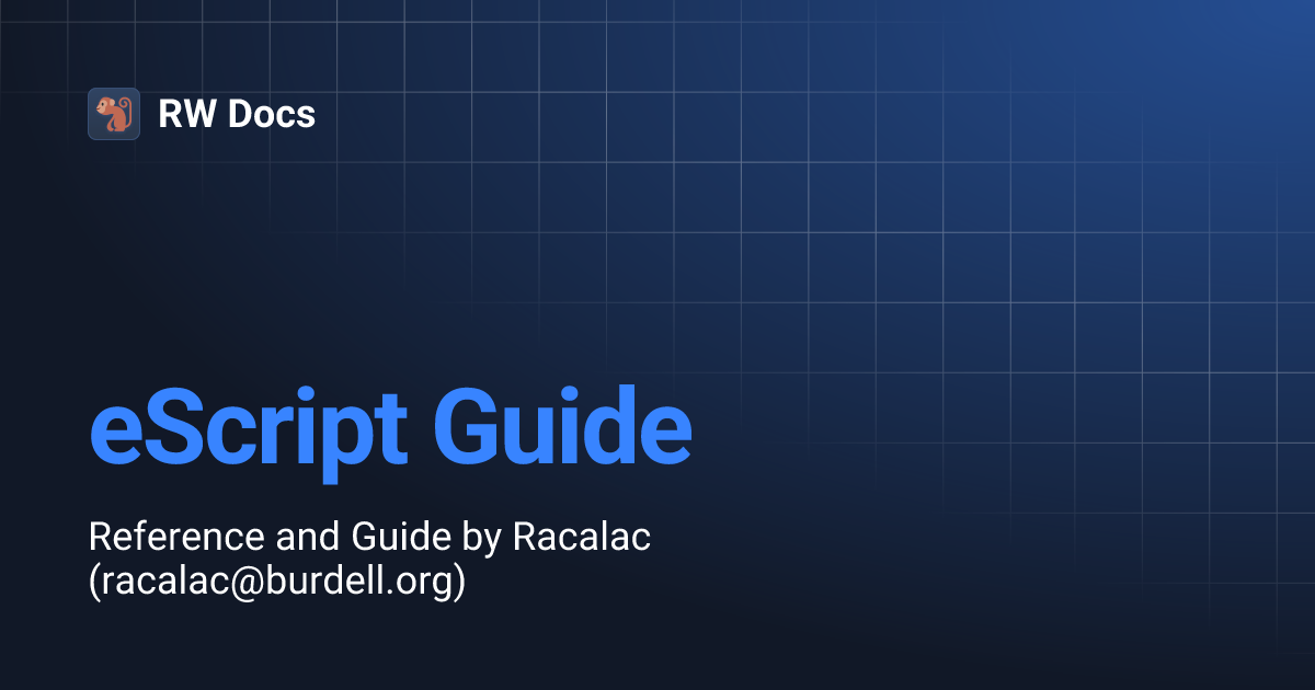 eScript Guide | RW Docs